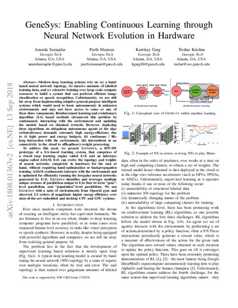 Pdf Genesys Enabling Continuous Learning Through Neural Network