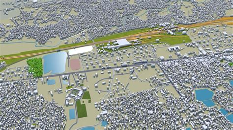 Asansol West Bengal India 20km Ai 3d Model Download City On