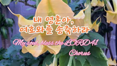 내 영혼아 여호와를 송축하라 Chorus Youtube