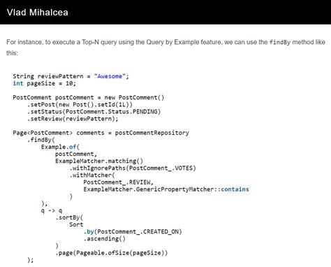 Spring Data Query By Example Vlad Mihalcea