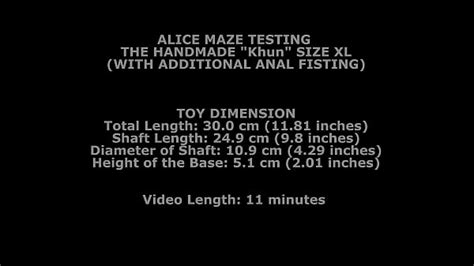 Alice Maze Testing The Handmade Khun Size Xl Andwith Additional Anal Fistingand Twt329 Xxx Mobile