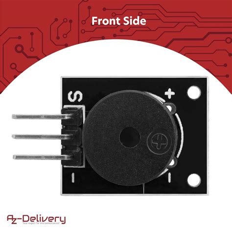 AZDelivery X KY Passive Piezo Buzzer Speaker Alarm Module Breakout Board Compatible With