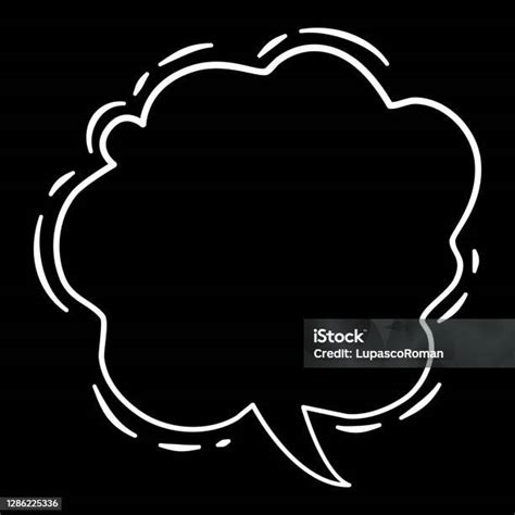 만화 연설 거품 팝 아트 아이콘 손으로 그린 및 윤곽 스타일 그리기에 대한 스톡 벡터 아트 및 기타 이미지 그리기 기포