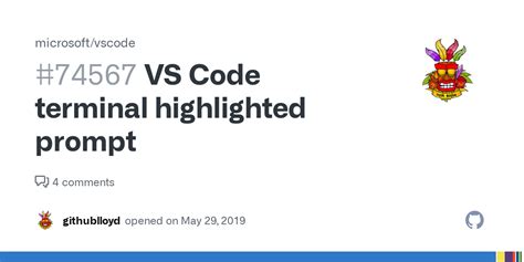 Vs Code Terminal Highlighted Prompt · Issue 74567 · Microsoftvscode