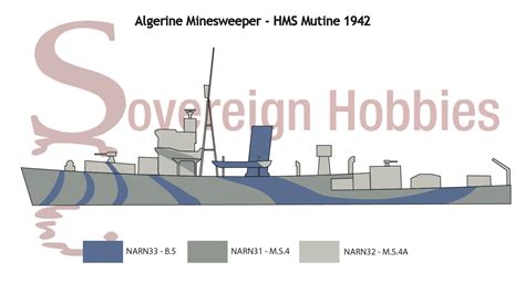 Algerine Minesweeper Colours Very Late War Or Early Post War