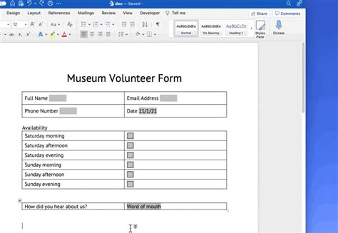 How To Create A Fillable Form In Word Templates Clickup