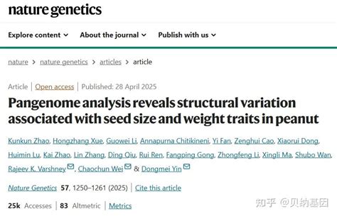 Ng详解｜花生泛基因组解析种子大小和重量性状相关的结构变异 知乎