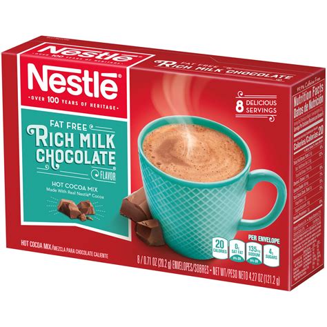 Nestle Hot Cocoa Zero 0g Added Sugar Rich Milk Chocolate Flavored Mix Powder For Hot Chocolate