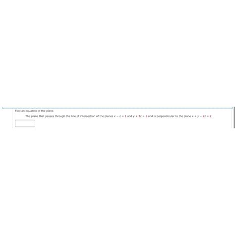 Solved Find An Equation Of The Plane Chegg