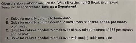 Solved Given The Above Information Use The Week 8 Chegg