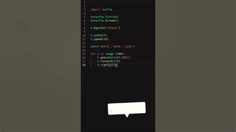 Triangle Sprial Pattern Using Python Turtle Pythonshorts Python Coding Pythonprogramming