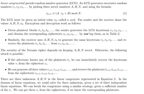 Linear Congruential Pseudo Random Number Generator