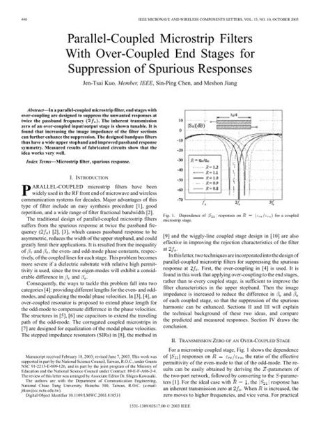 Parallel Coupled Microstrip Filters With Over Coupled Ieee Xplore