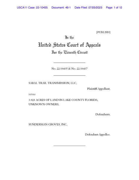 Sarasota Landowners Represented By True North Law File Final