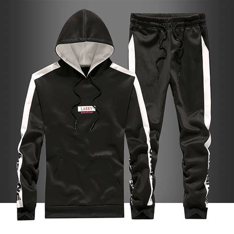 Мужские зимние костюмы роскошные толстовки с капюшоном штаны с капюшоном мужские спортивные