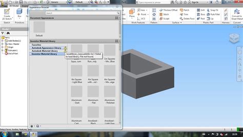 Inventor 2013 Autodesk Appearancematerial Library Not Found Autodesk Community