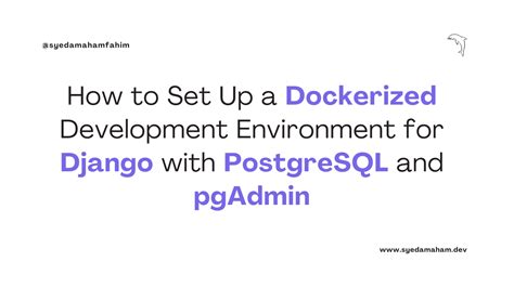Як налаштувати Docker оточення для розробки з Django Postgresql та