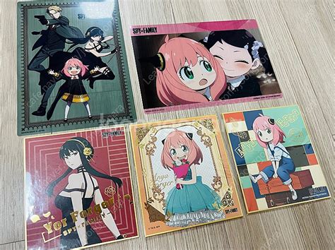 스파이패밀리 색지 클리어포스터 아냐 로이드 요르 베키 키덜트 중고나라