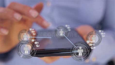 Hands Using Cryptocurrency Tools On A Smartphone With Floating Bitcoin