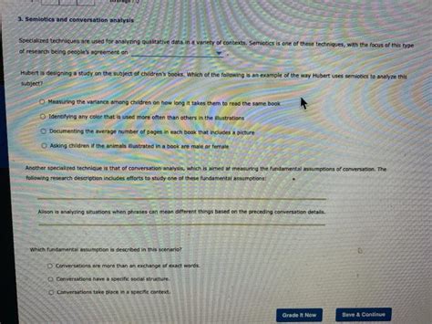 Solved 3 Semiotics And Conversation Analysis Specialized