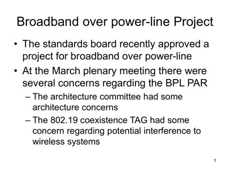 Broadband Over Power Line Project