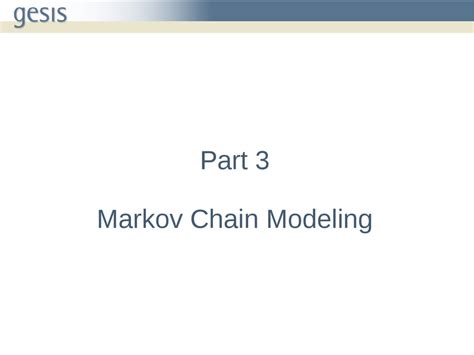 markov chain modeling speaker deck