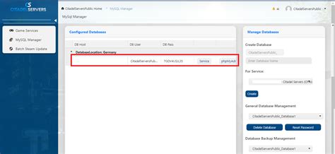 Accessing And Using Phpadmin Knowledgebase Citadel Servers