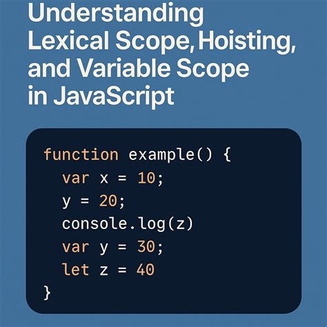 🌐 Understanding Lexical Scope Hoisting And Variable Scope In