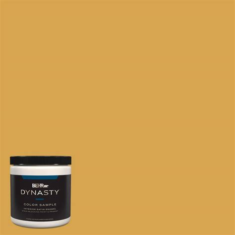Behr Dynasty 8 Oz M290 6 Plantain Chips Satin Enamel Stain Blocking