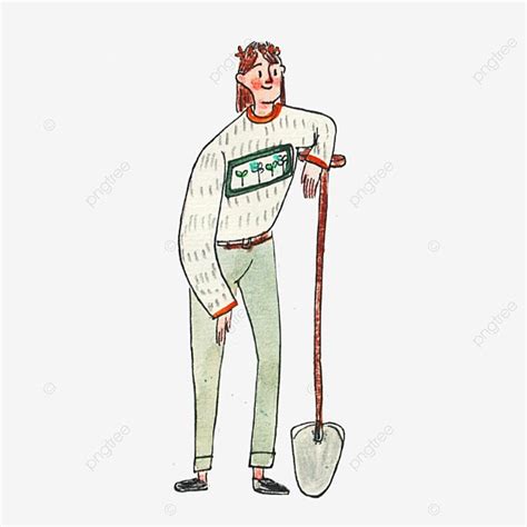 삽을 든 남자 까마귀 소녀 자유형 소녀 손으로 그린 문자 Png 일러스트 및 이미지 에 대한 무료 다운로드 Pngtree