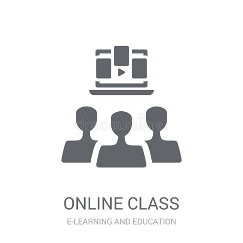 Online Class Icon Trendy Online Class Logo Concept On White Background