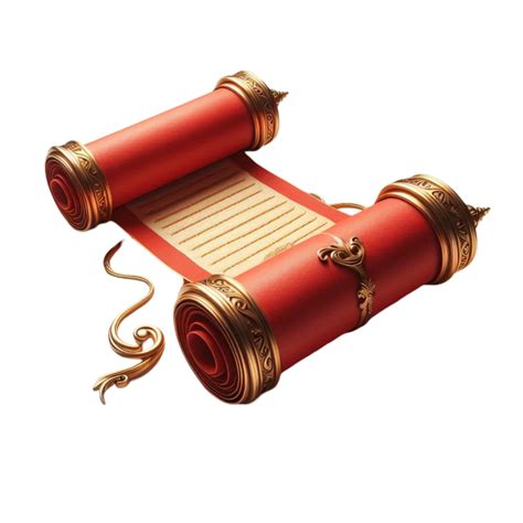 Ancient Scroll With Gold Detailing 59066698 Png