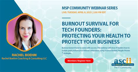 The Ascii Ascii Education Webinar Exclusive Burnout Survival For