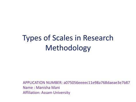 Types Of Measurement Scales In Research Methodology Pptx