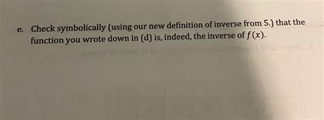 Solved Linear Inverse Investigation Consider The Chegg