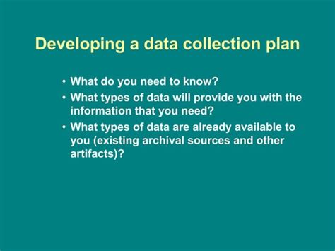 Datacollectionplan Ppt Free Download