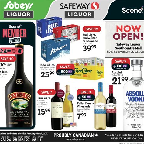 Safeway Weekly Flyer Southcentre Mall Store Only Liquor Specials Calgaryab Feb 23 Mar