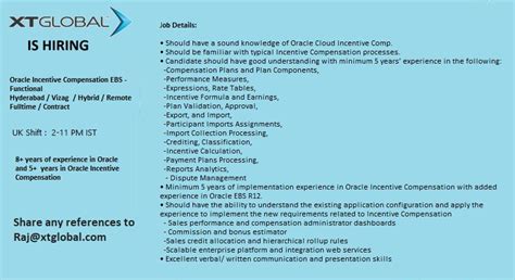Raja Sekhar Kunkuma On Linkedin Oracleincentivecompensation Oic Oracleebs Oraclejobs