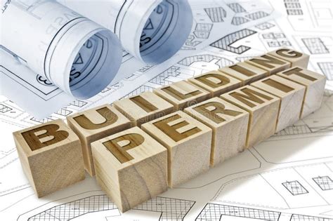 Building Permit Concept In Buildings Activity And Construction Industry With Text Written On