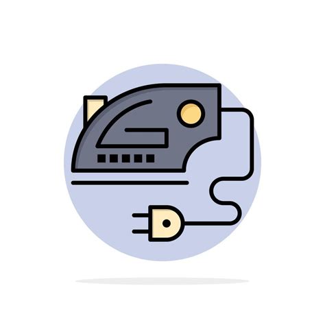 Electric Home Iron Machine Abstract Circle Background Flat Color Icon 13247244 Vector Art At
