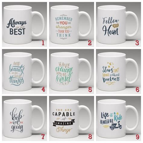 Cup Of Motivational Inspiration Quotes Customized Coffee Mug T