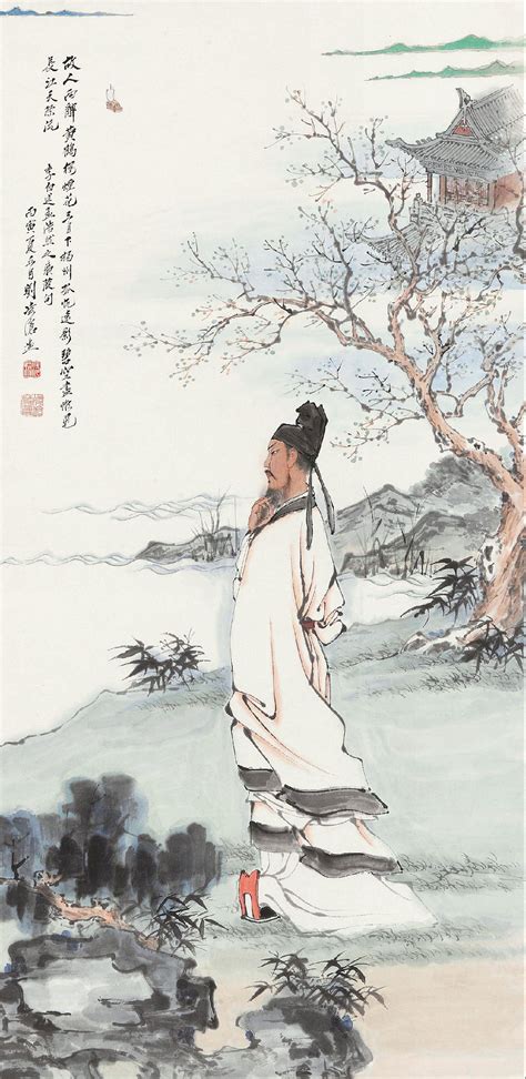 刘凌沧 李白诗意图 立轴 第25期精品拍卖会 北京保利 拍品价格 图片 拍卖专场 拍卖会预展 拍卖会结果 卓克拍卖频道
