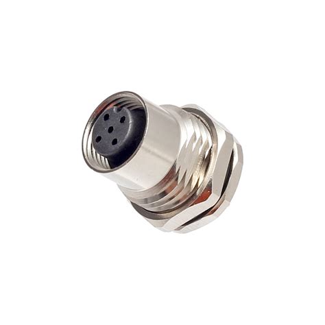 M12 5 Pin Bulkhead Connector Female Shine Industry