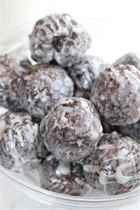 Glazed Chocolate Munchkins Donut Holes Served From Scratch
