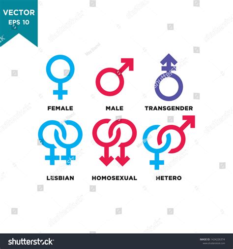 Gender Icon Trendy Flat Style Stock Vector Royalty Free 1424226374