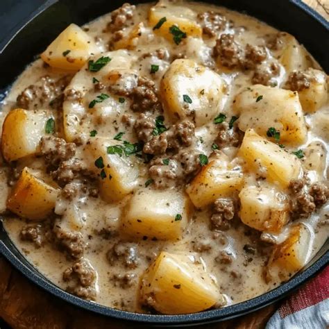 Creamy Meat And Potato Skillet For Quick Comfort Food Claras Recipes