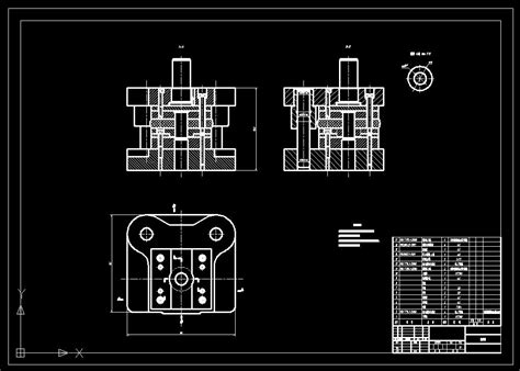 圆垫片冲孔落料复合模（cad图 Proe三维） Proe 模型图纸下载 懒石网