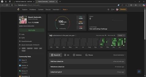 leetcode coding problemsolving ekansh deshmukh