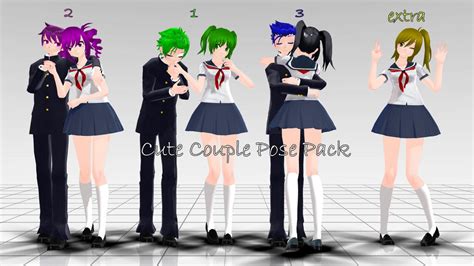 Cute Couple Pose Pack Dl Mmd By Xutsukushix On Deviantart