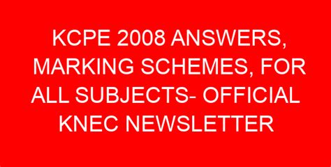 Kcse 2024 Question Papers And Answers Coordinated Marking Schemes Ke